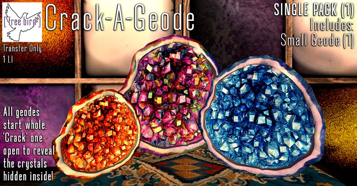 Second Life Marketplace - [ free bird ] Crack-A-Geode - Single Pack